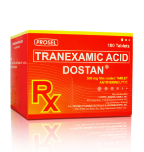 DOSTAN Tranexamic Acid 500mg Film-Coated Tablet 1's price in the Philippines | MedsGo Pharmacy